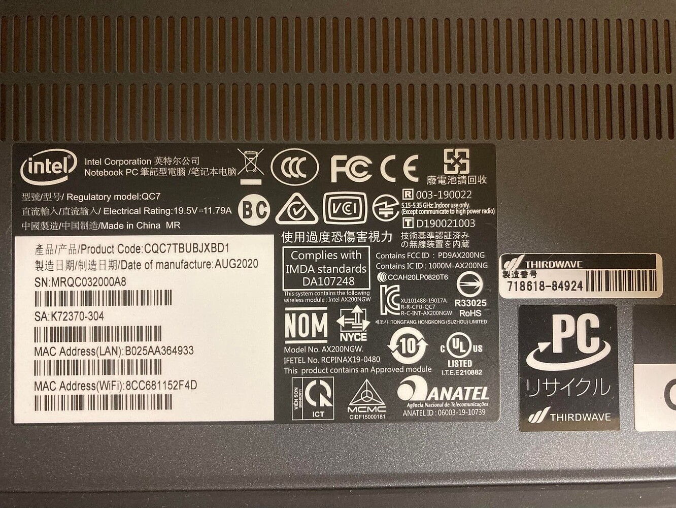 Intel® NUC 9 Extreme Laptop Kit - LAPQC71B BIOS Bricked - BIOS Modding Guides and Problems - Win ...