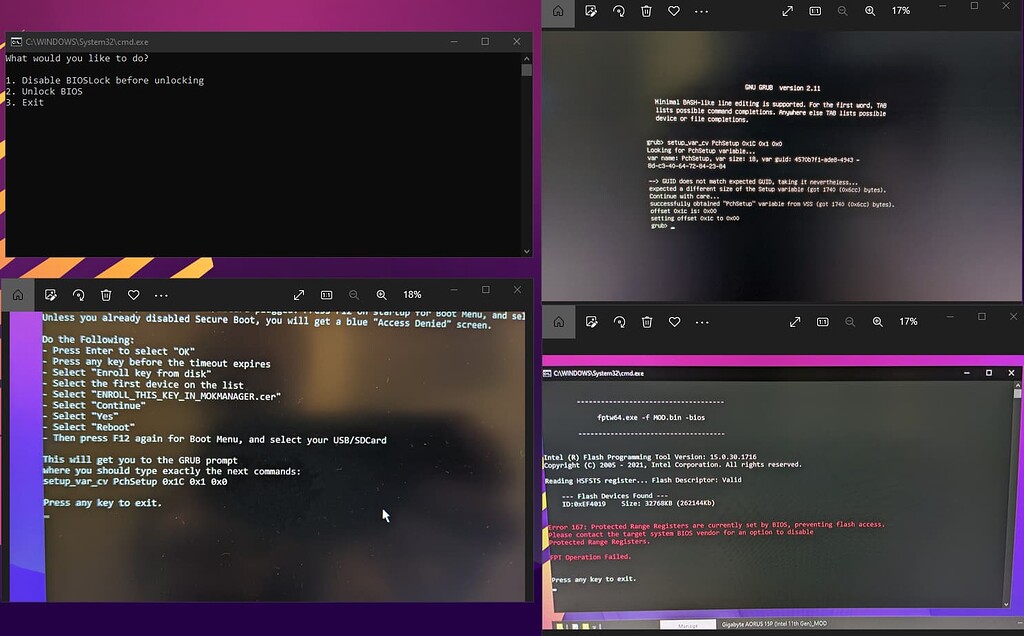 Need Advice With Gigabyte Aorus 15p Xd Bios Unlock Bios Modding Guides And Problems Win Raid 