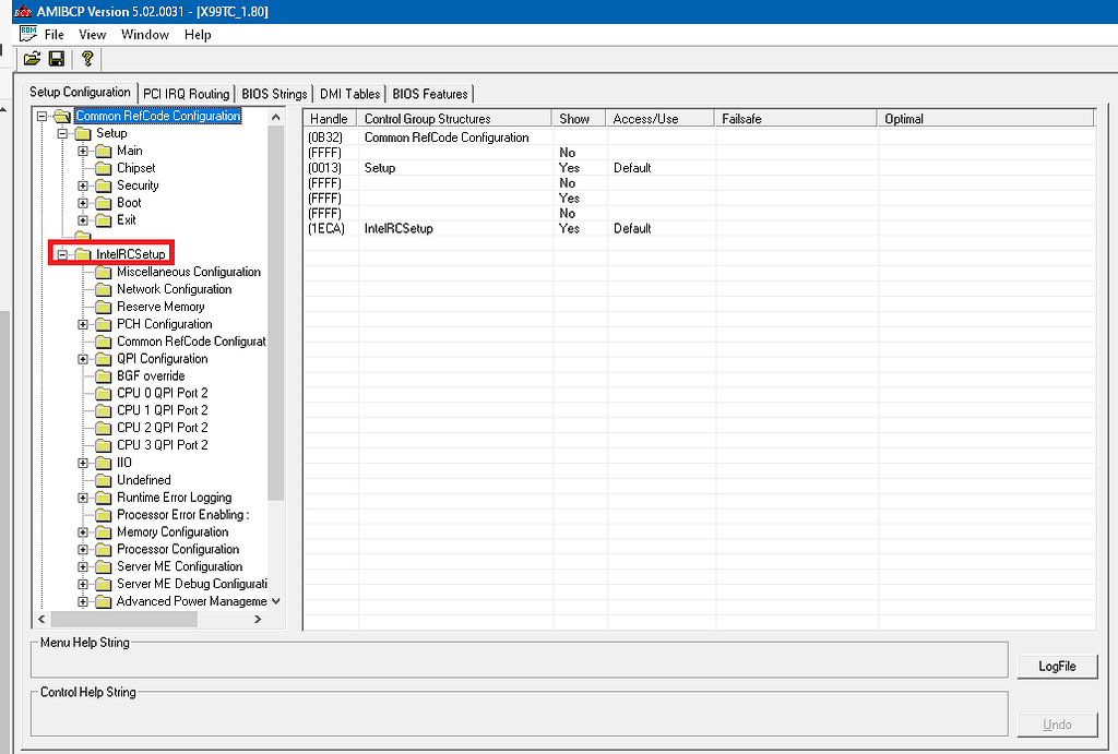 [Request] ASRock X99 Taichi - Adding IntelRCSetup to UEFI (BIOS) GUI ...