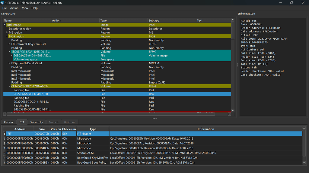 Manually updating Intel microcode on Boot Guard enabled Insyde BIOS ...