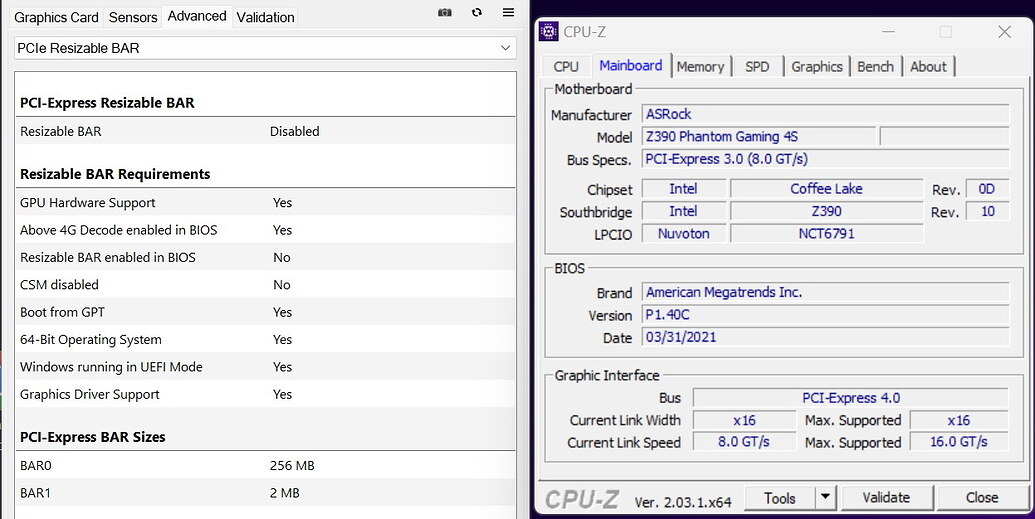 Z390 Phantom Gaming 4S/ac BIOS CROSSFLASH Resizable BAR - BIOS Modding Requests - Win-Raid Forum