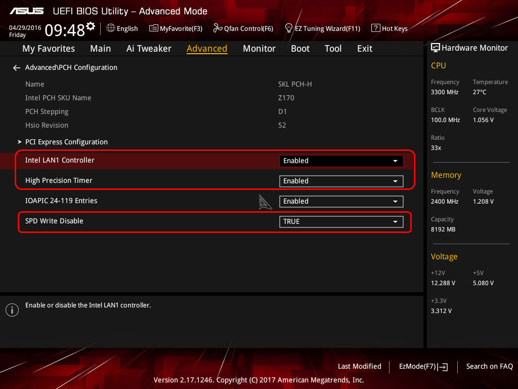 ASUS Z170 Pro Gaming Z170 A Z170 P BIOS HPET Option BIOS 