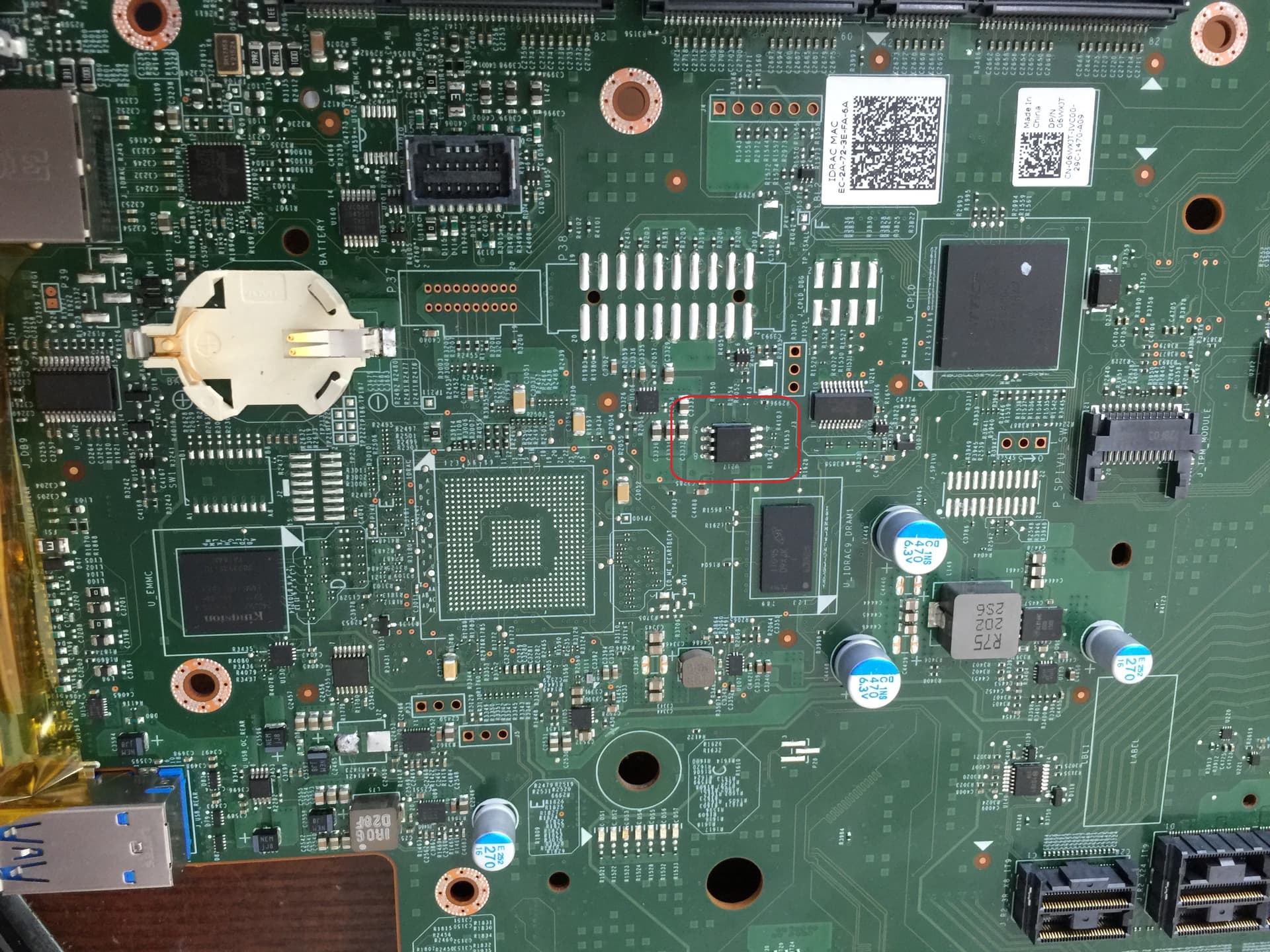 PowerEdge R740 working dump U217 MX25L3233F and 25Q128F are needed ...